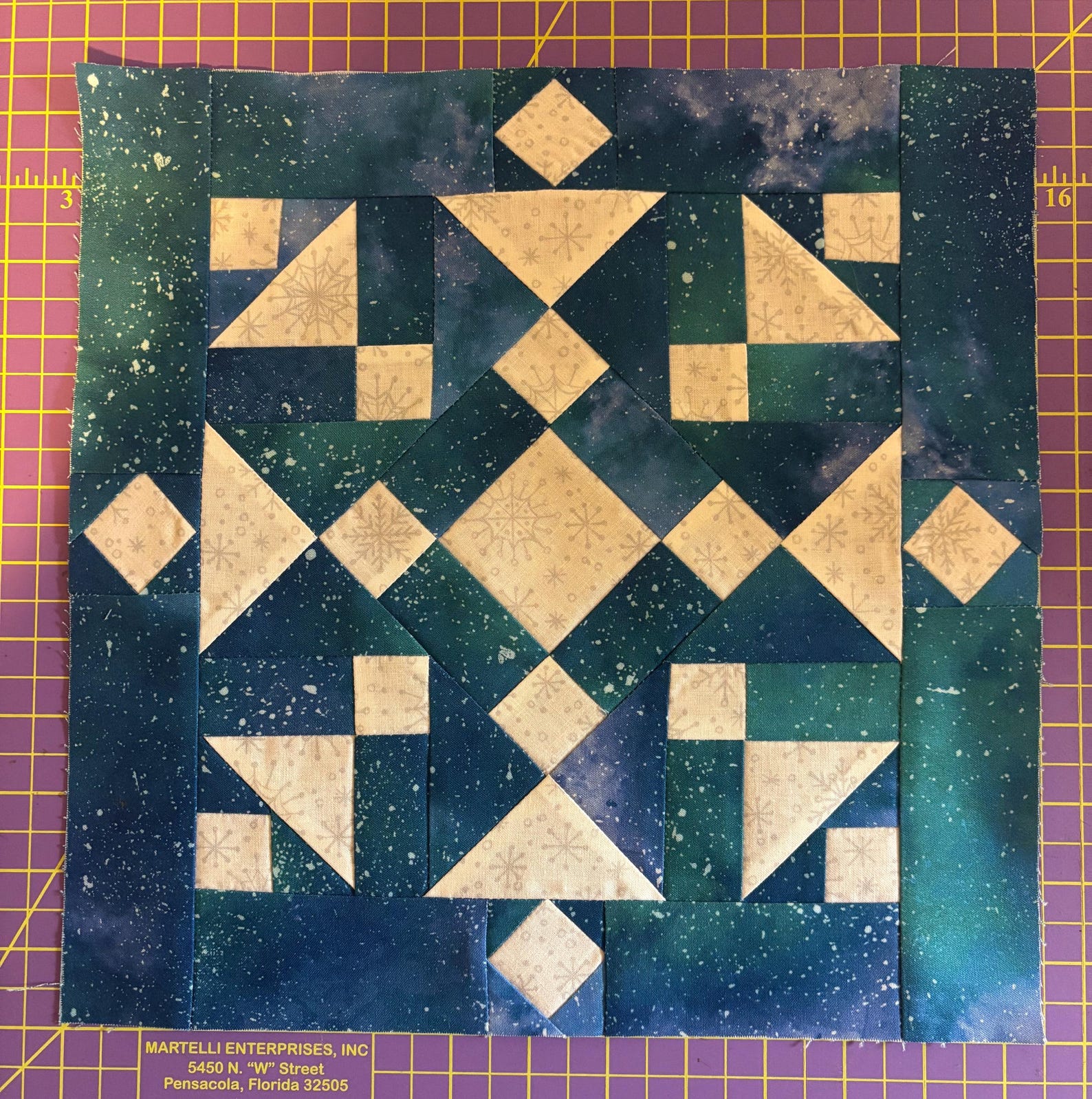 Snowflake Block Pattern, 12 1/2" X 12 1/2" - Etsy