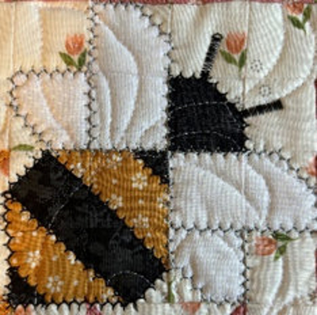 2 Bumblebee Quilt Block Patterns, 4" X 4" and 8" X 8" Finished Sizes ...