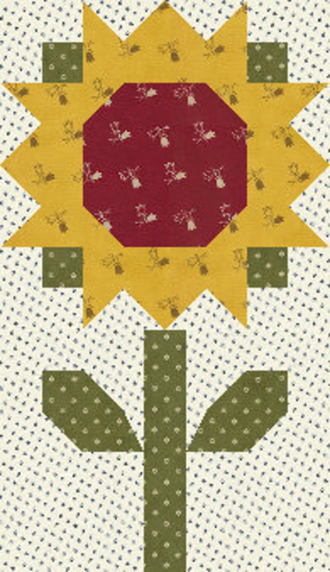 Sunflower Quilt Block Pattern - Etsy