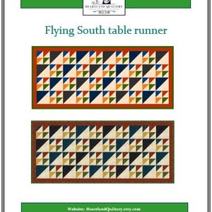 Flying South Table Runner Pattern - Etsy