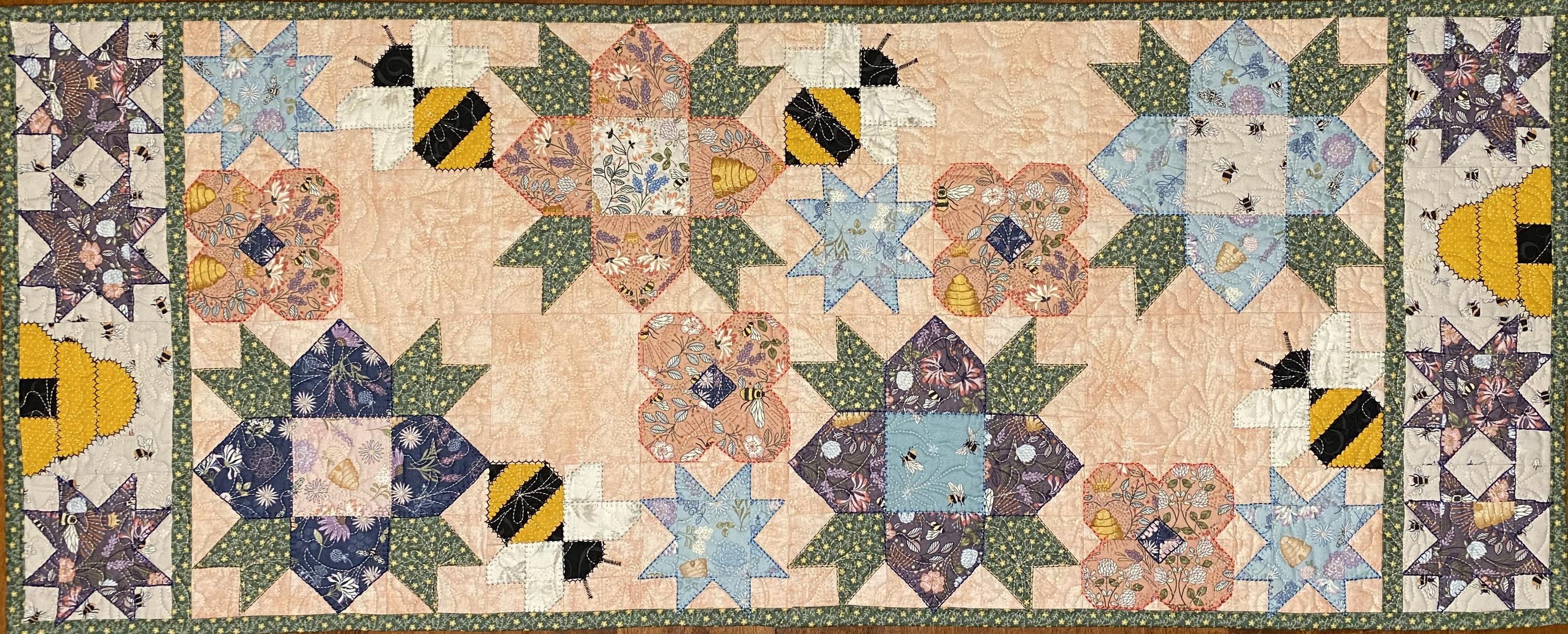 2 Bumblebee Quilt Block Patterns, 4" X 4" and 8" X 8" Finished Sizes ...