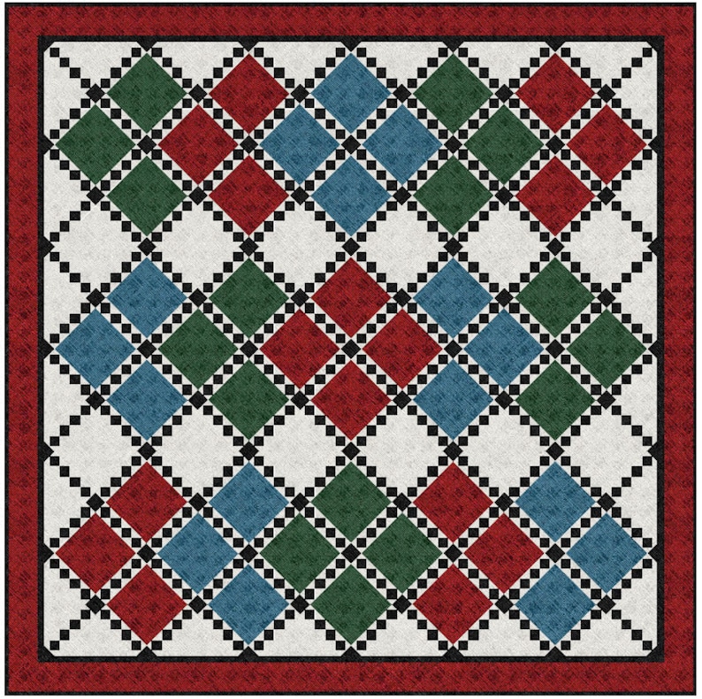 Classic Argyle Quilt Pattern - Etsy