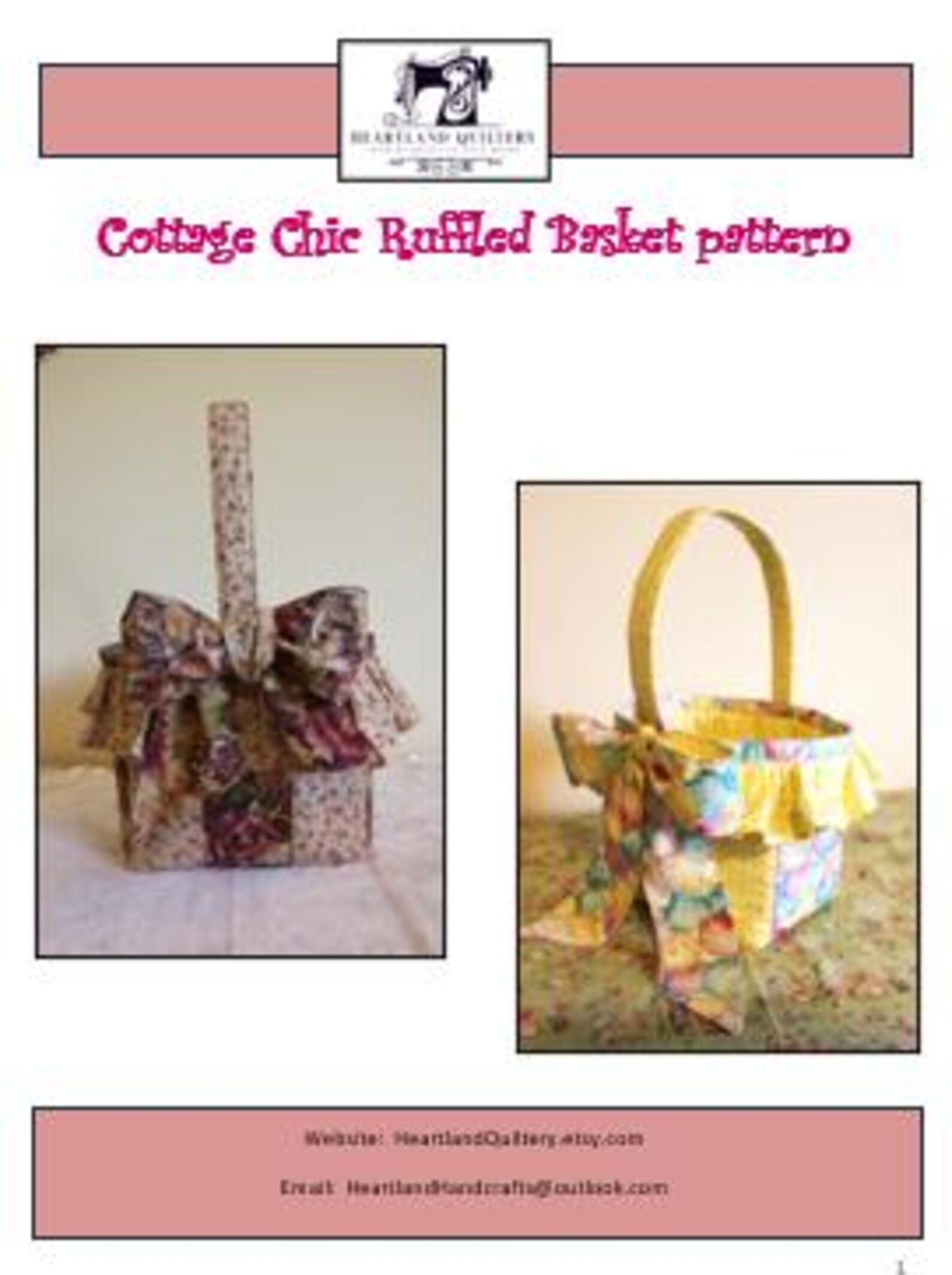 Cottage Chic Ruffled Basket, Easter Basket Sewing Pattern - Etsy