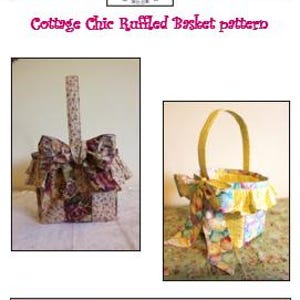 Cottage Chic Ruffled Basket, Easter Basket Sewing Pattern - Etsy