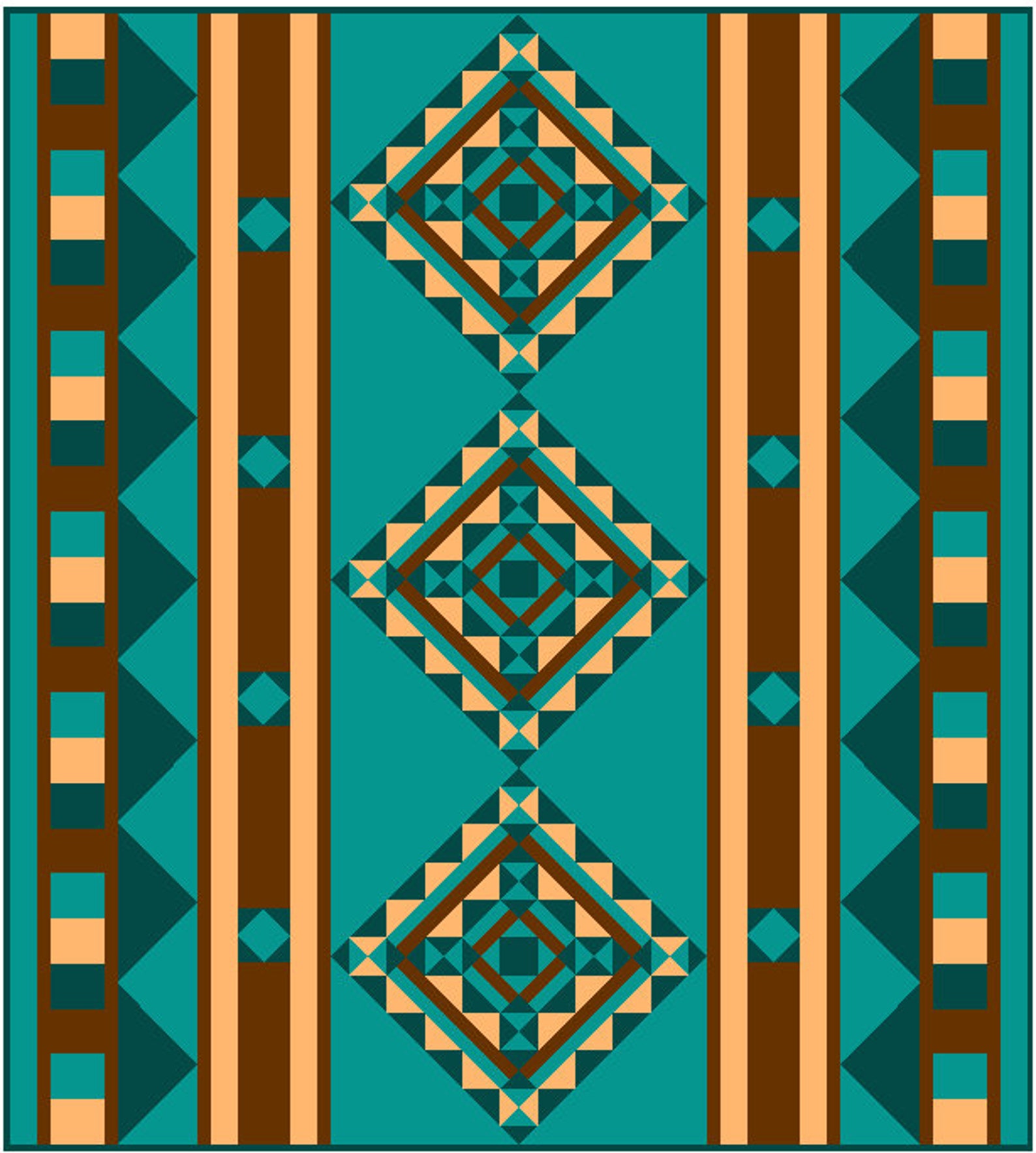 Santa Fe Quilt Pattern - Etsy