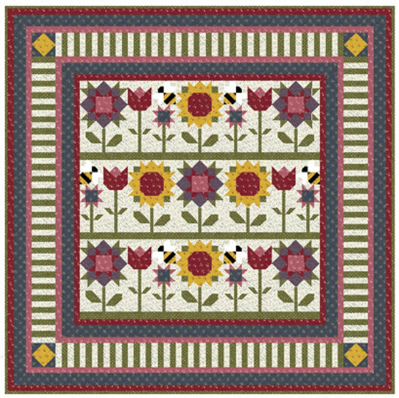 Bees and Blooms Quilt Pattern - Etsy