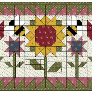 Bees and Blooms Table Runner Pattern - Etsy