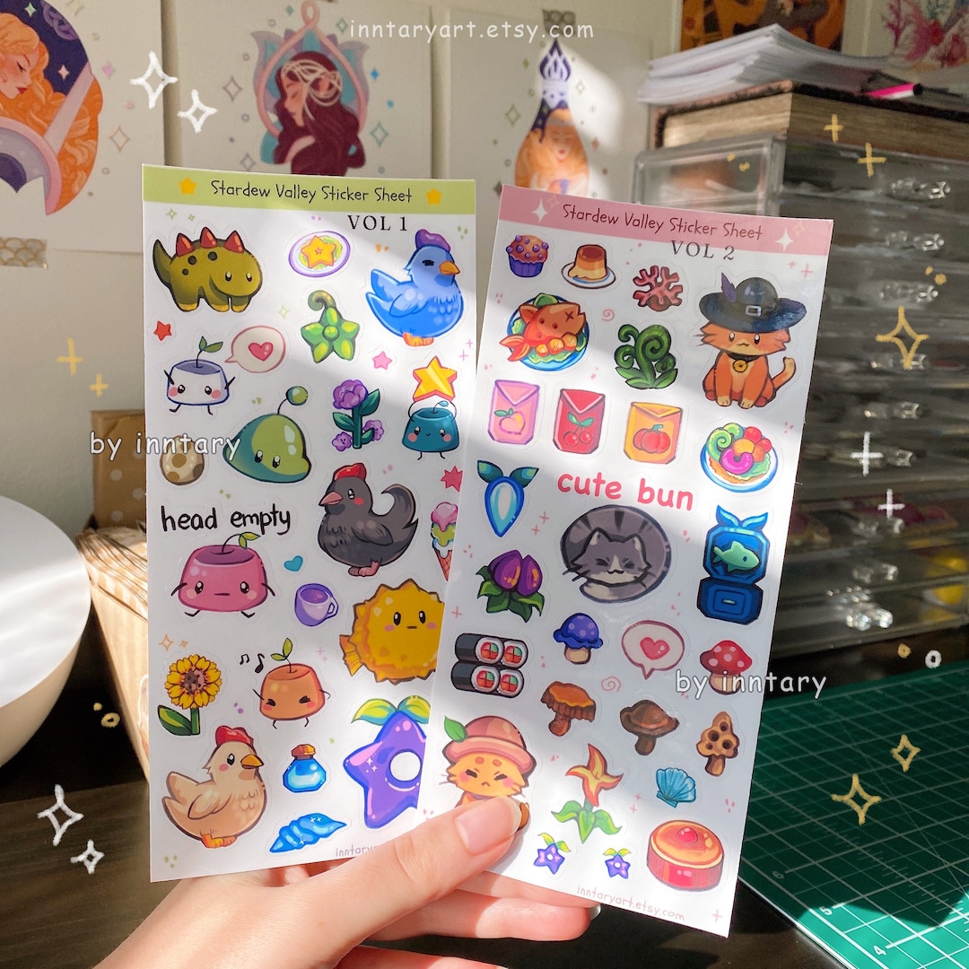 Stardew Valley Sticker Sheet | Animal Sticker Sheet, Junimo, Slime ...