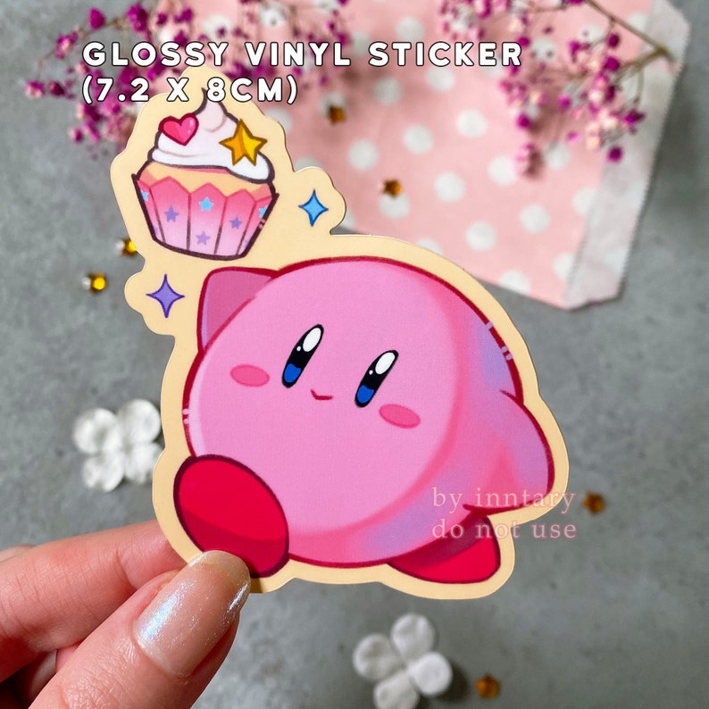 Cute Kirby Stickers | Console Sticker | Kawaii Sticker for Water Bottle ...