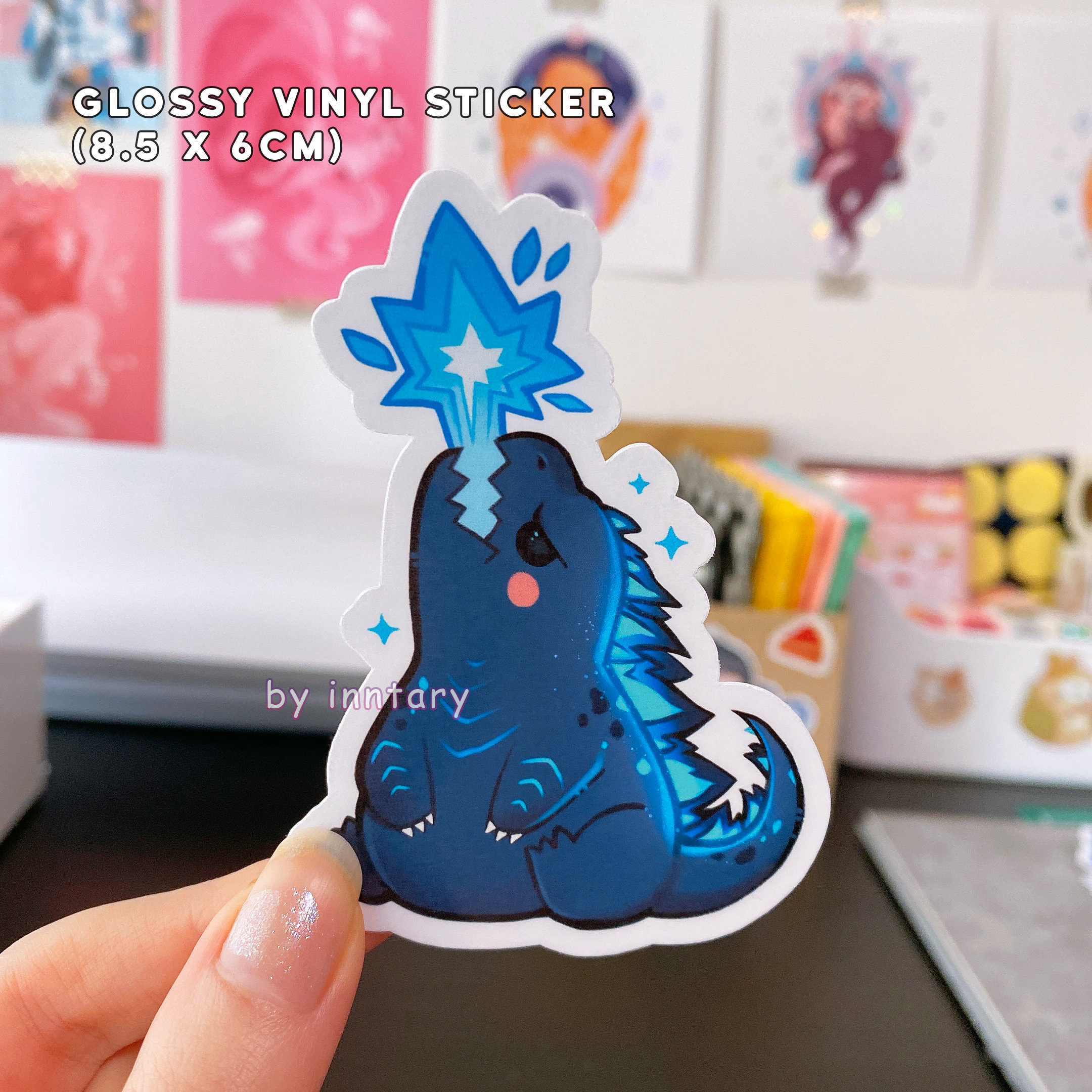 Chibi Godzilla Sticker | Cute Kaiju Stickers 3.3"| Kaiju Chibi Vinyl ...
