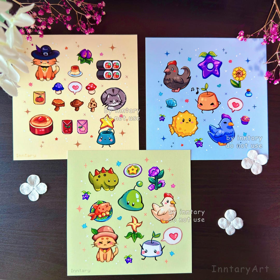 Stardew Valley Art Print | Stardew Print, Junimo, Slime, Farm, Stardew ...