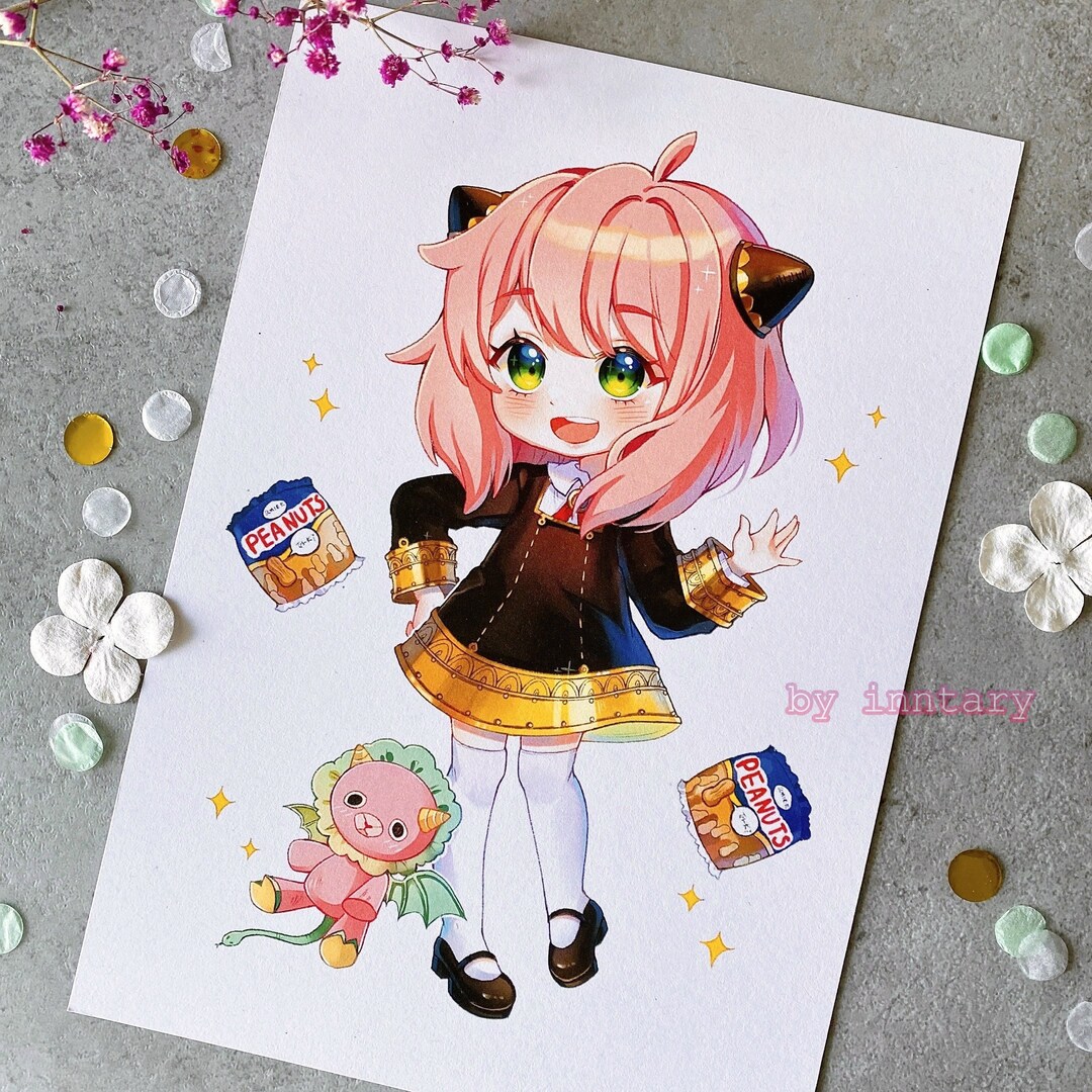 Anya Forger Print Spy X Family Fanart Anime Wall Art - Etsy