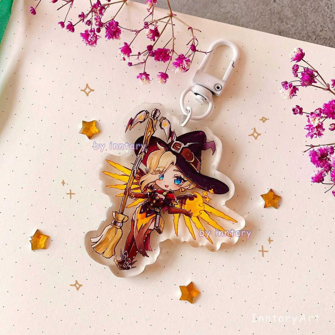 Mercy Overwatch 2 Keychain | Witch Mercy Keychain | Mercy Main Charm ...