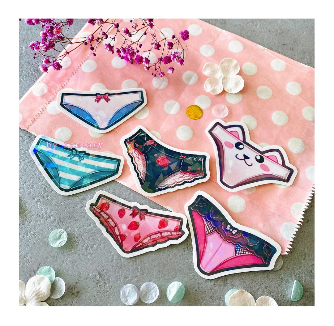 Anime Panties Stickers | Kawaii Holographic Sticker | Vinyl Sticker ...