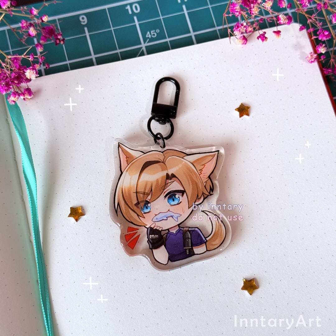 Leon Kennedy Keychain | RE4 Leon Charm | Resident Evil 4 RE4R RE4 ...