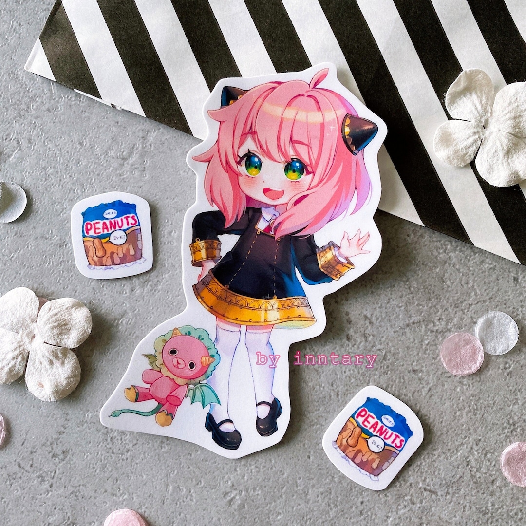 Anya Forger Sticker Spy X Family Fanart Waterproof Vinyl Sticker Cute ...