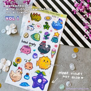 Stardew Valley Sticker Sheet | Animal Sticker Sheet, Junimo, Slime ...