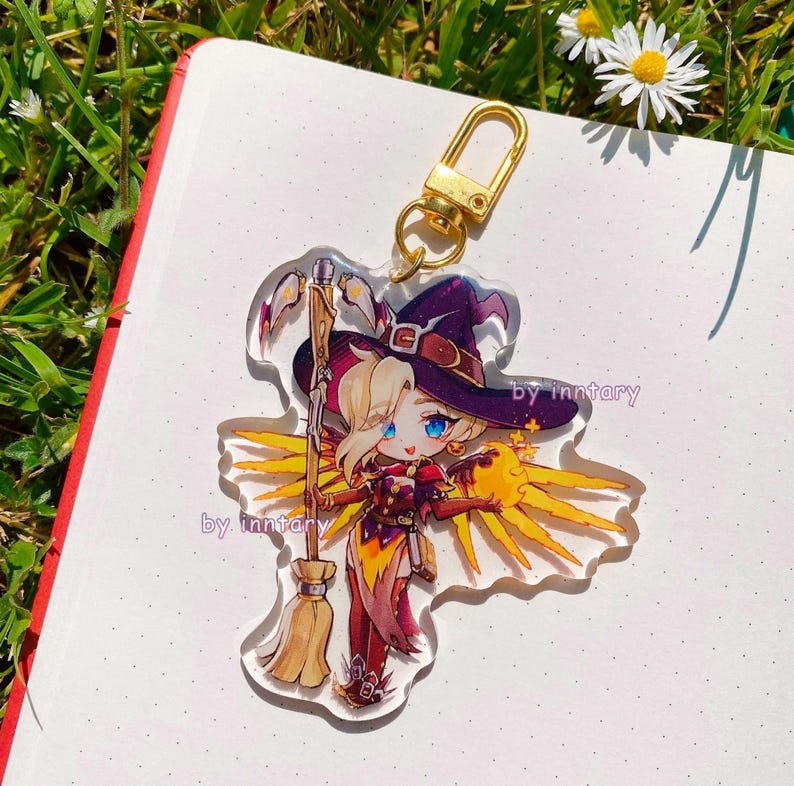 Mercy Overwatch 2 Keychain | Witch Mercy Keychain | Mercy Main Charm ...