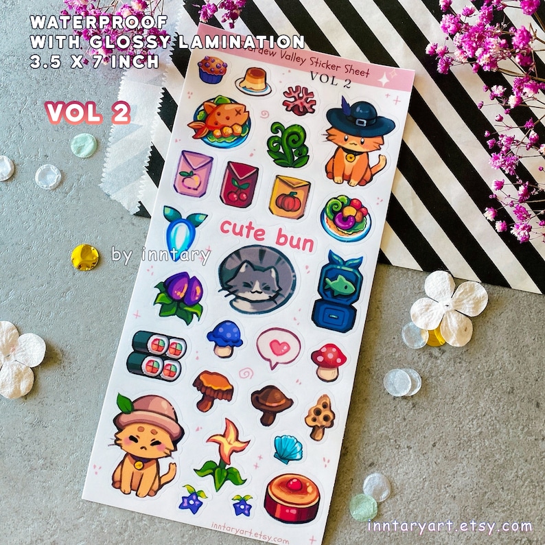 Stardew Valley Sticker Sheet | Animal Sticker Sheet, Junimo, Slime ...