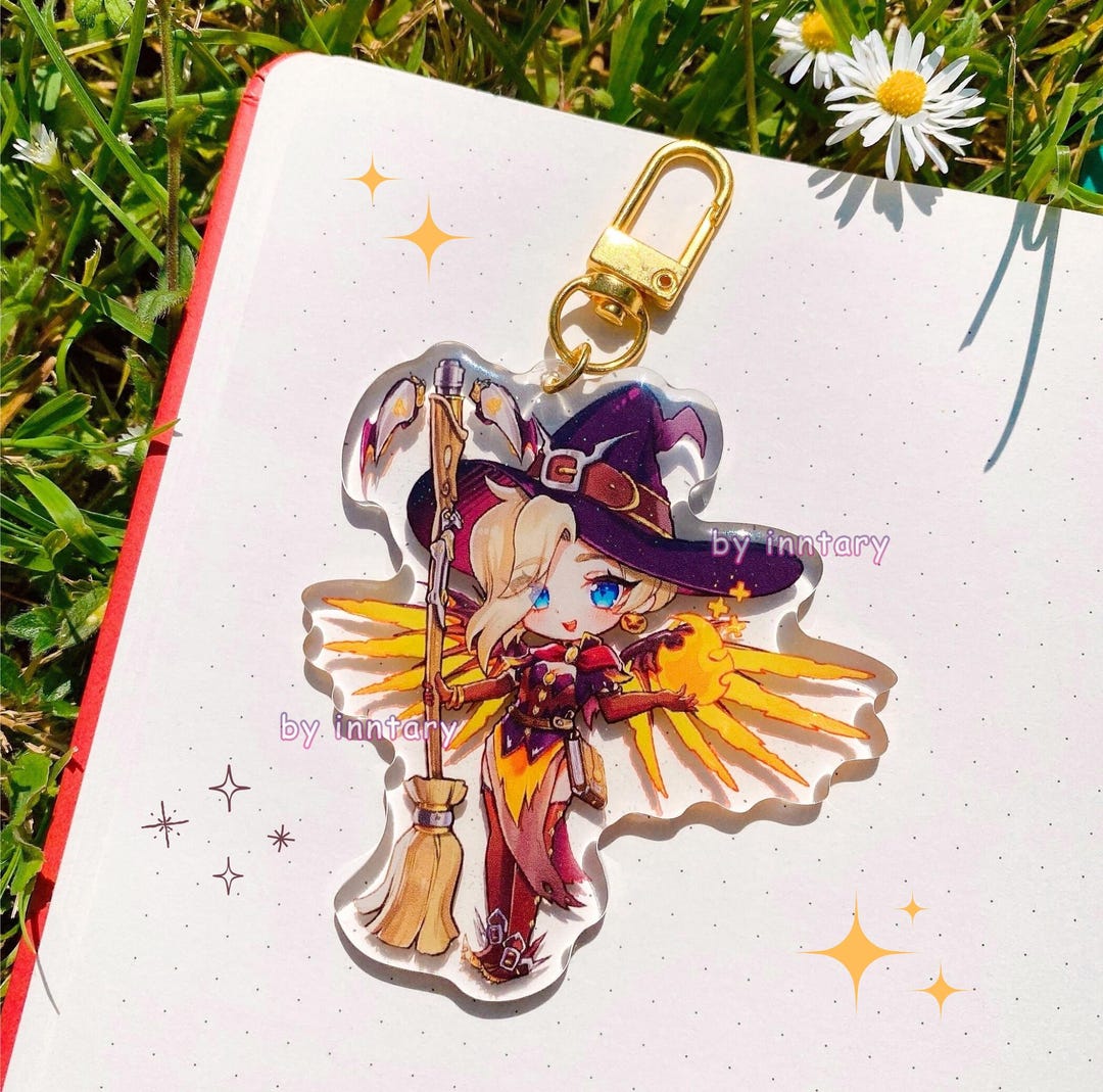 Mercy Overwatch 2 Keychain | Witch Mercy Keychain | Mercy Main Charm ...