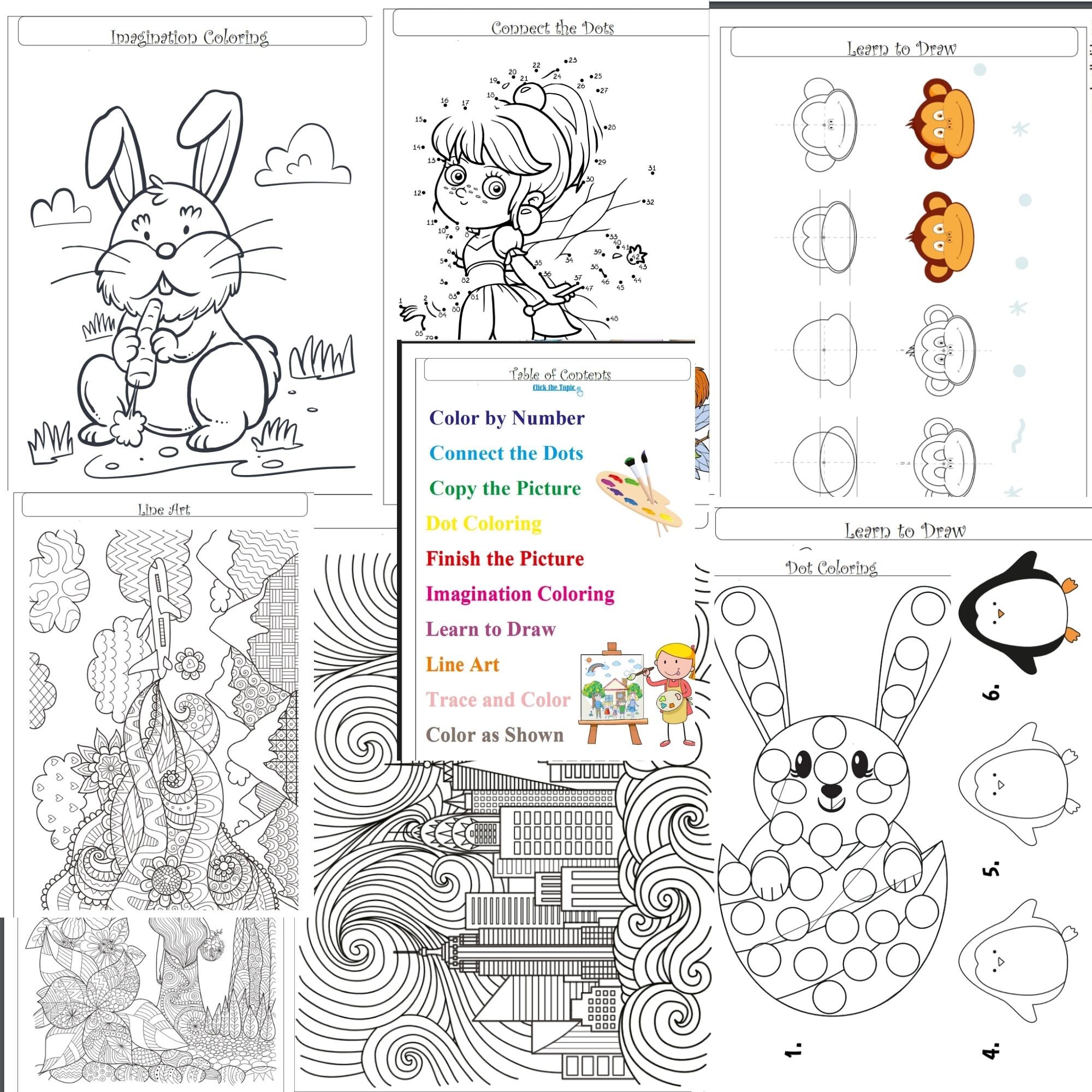 Kindergarten Learning Bundle Fun Worksheets Kids Pre School Activity ...