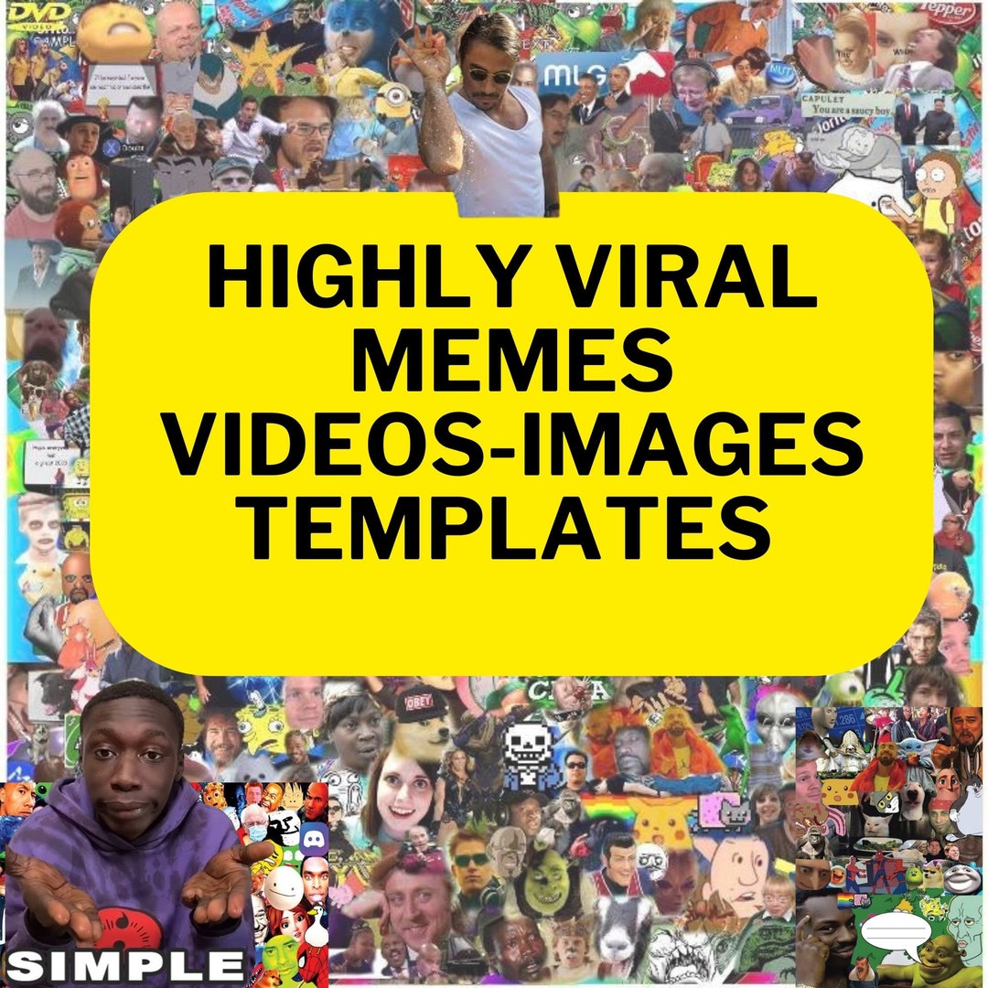 Viral Meme Templates Pack, Engaging Videos & Images Boost Your Social ...