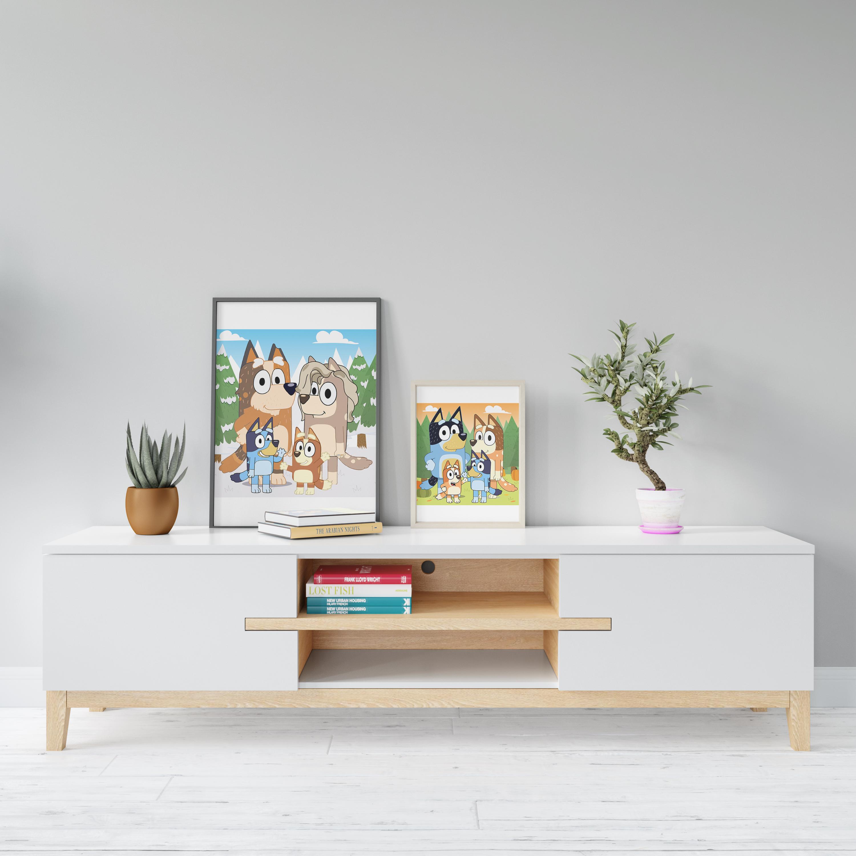 Bluey Family Portraits Custom Bluey Portraits Bluey Style Gift Digital ...