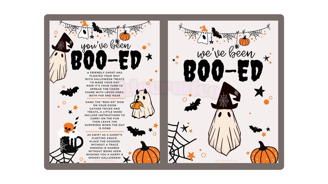 You've Been Booed Halloween Kit: Printable Game (instant Download) - Etsy