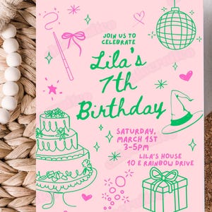 Editable Wicked Party Invitation | Digital Download Witch Theme Invite ...