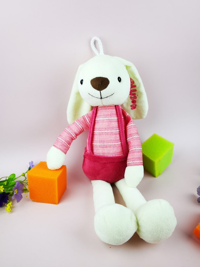 Personalized Bunny Baby Girl Baby Boy Gift Custom Hand Embroidered Name ...