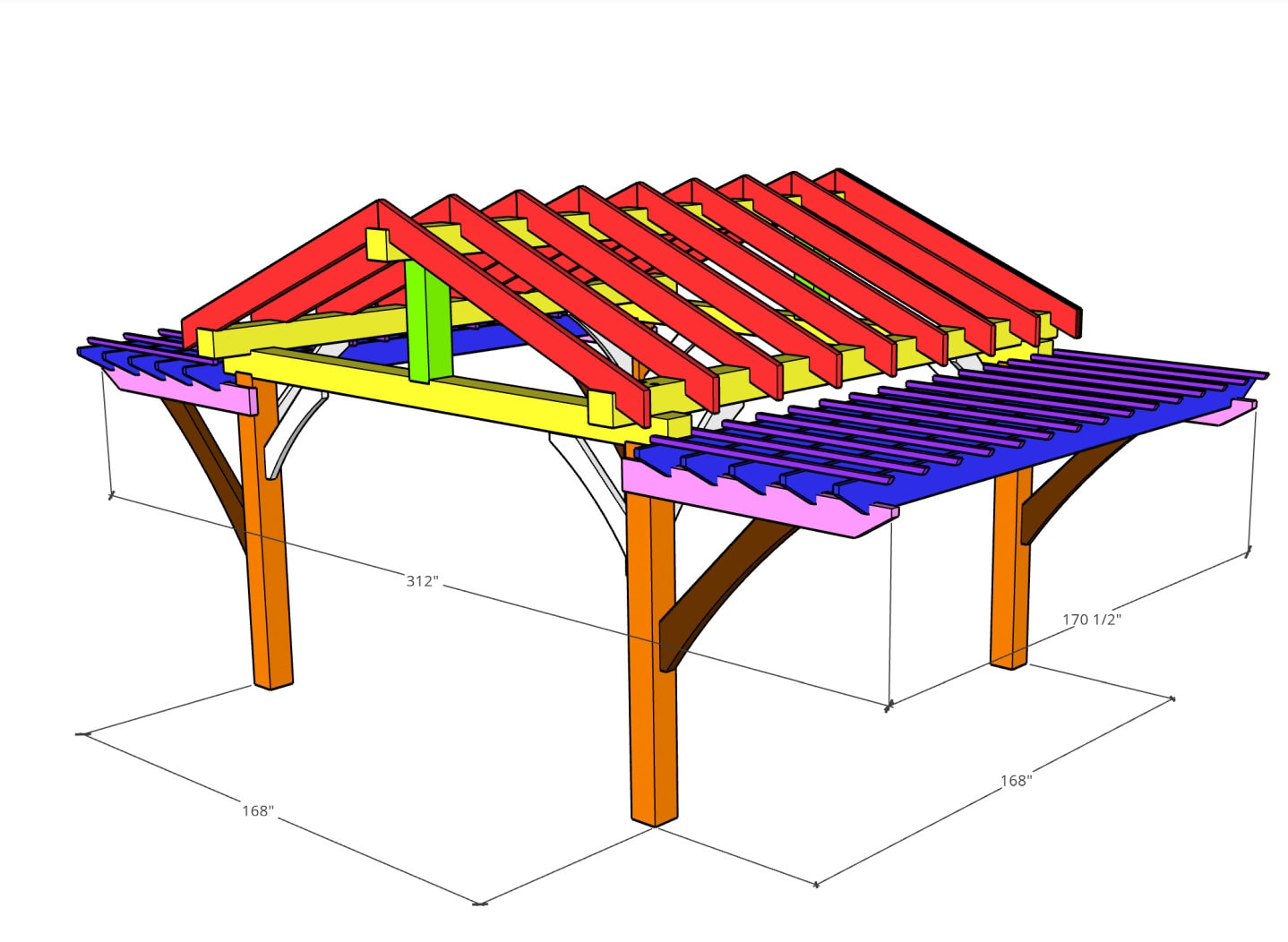 Gazebo Build Plans Pergola Build Plans - Etsy
