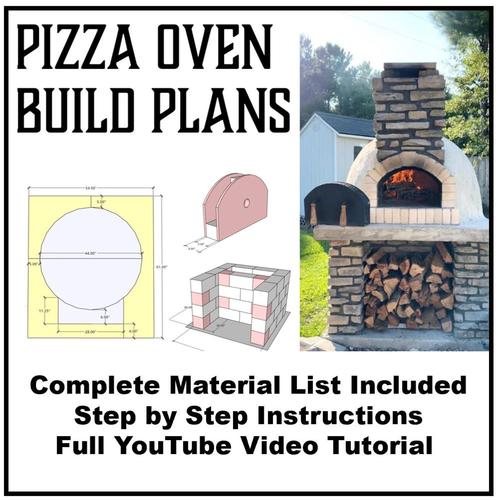 Pizza Oven Build Plans - Etsy
