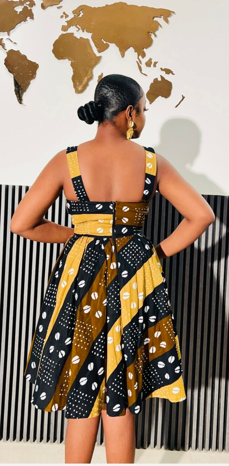 FARA Women's African Print Flare Dress. African Tribal Print Dress ...