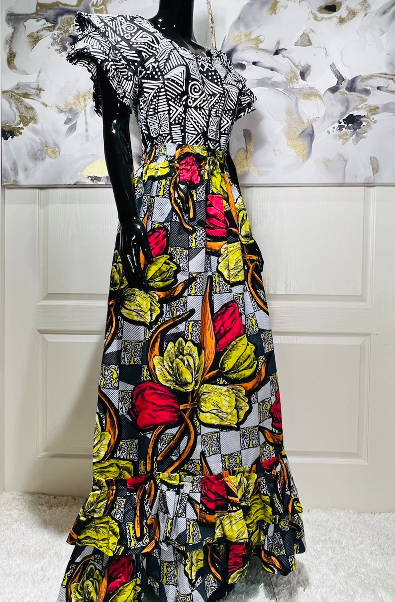 AKUSIKA Women's African Print Dress. African Print Maxi Dress. African ...