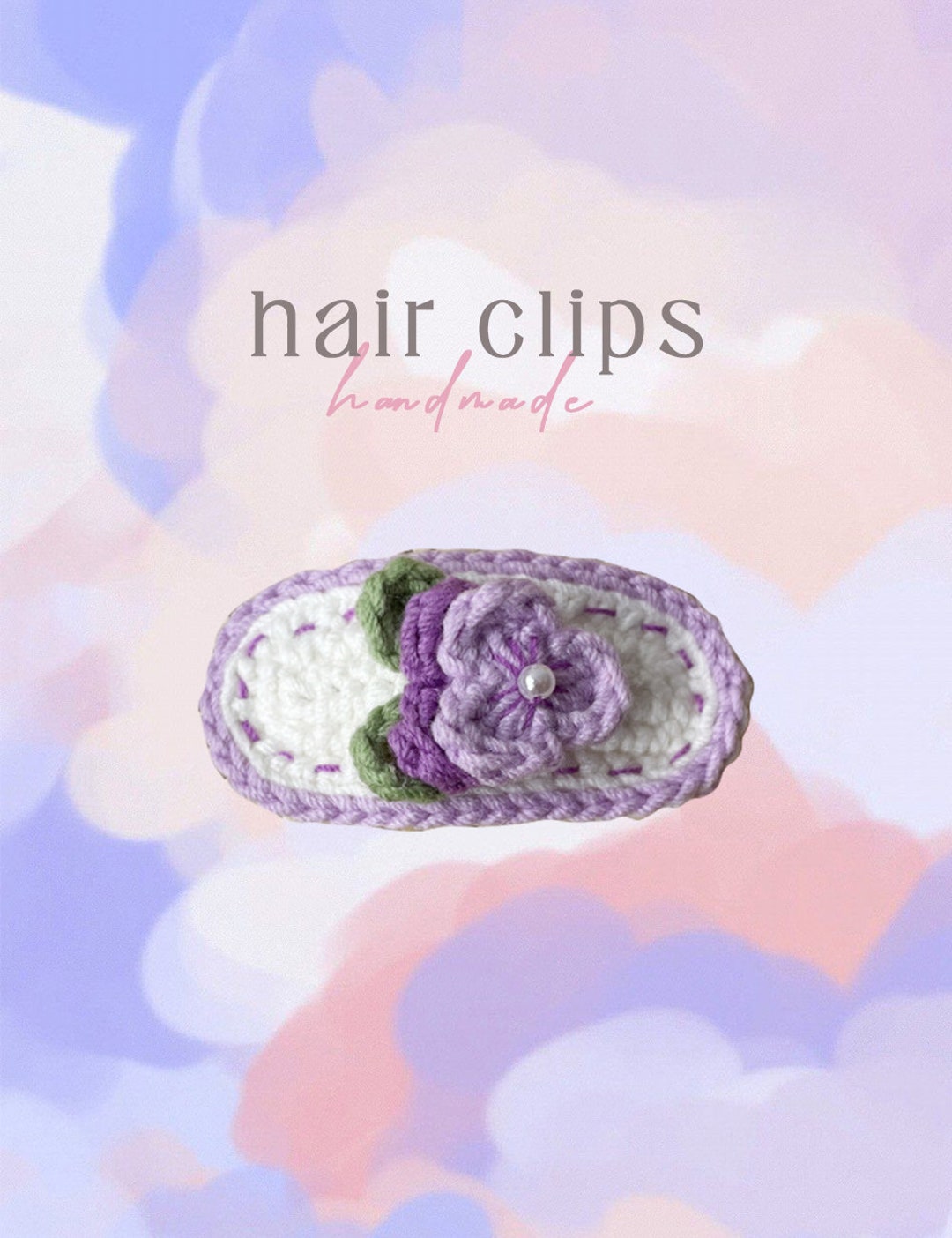 Cute Girl Hair Barrettes Floral Hairpin Amigurumi Crochet Hair ...