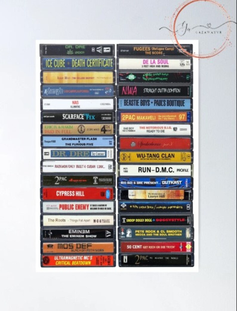Best Hip Hop Album All Time in the World Minimalist Vintage Cassette ...