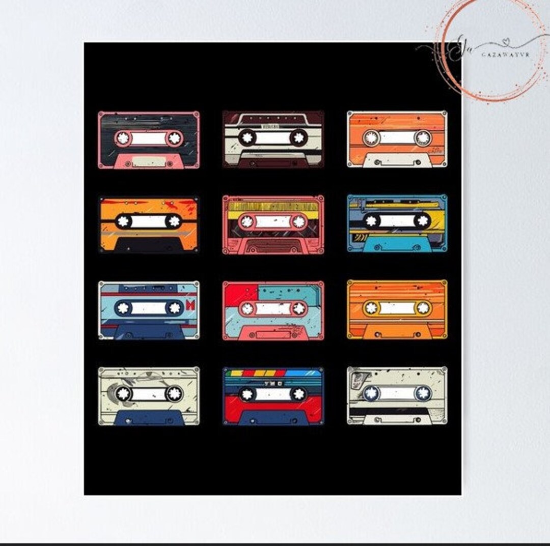 Music Poster, Retro Cassette Poster, Retro Design, Gift, 80s, 90s, Hip ...