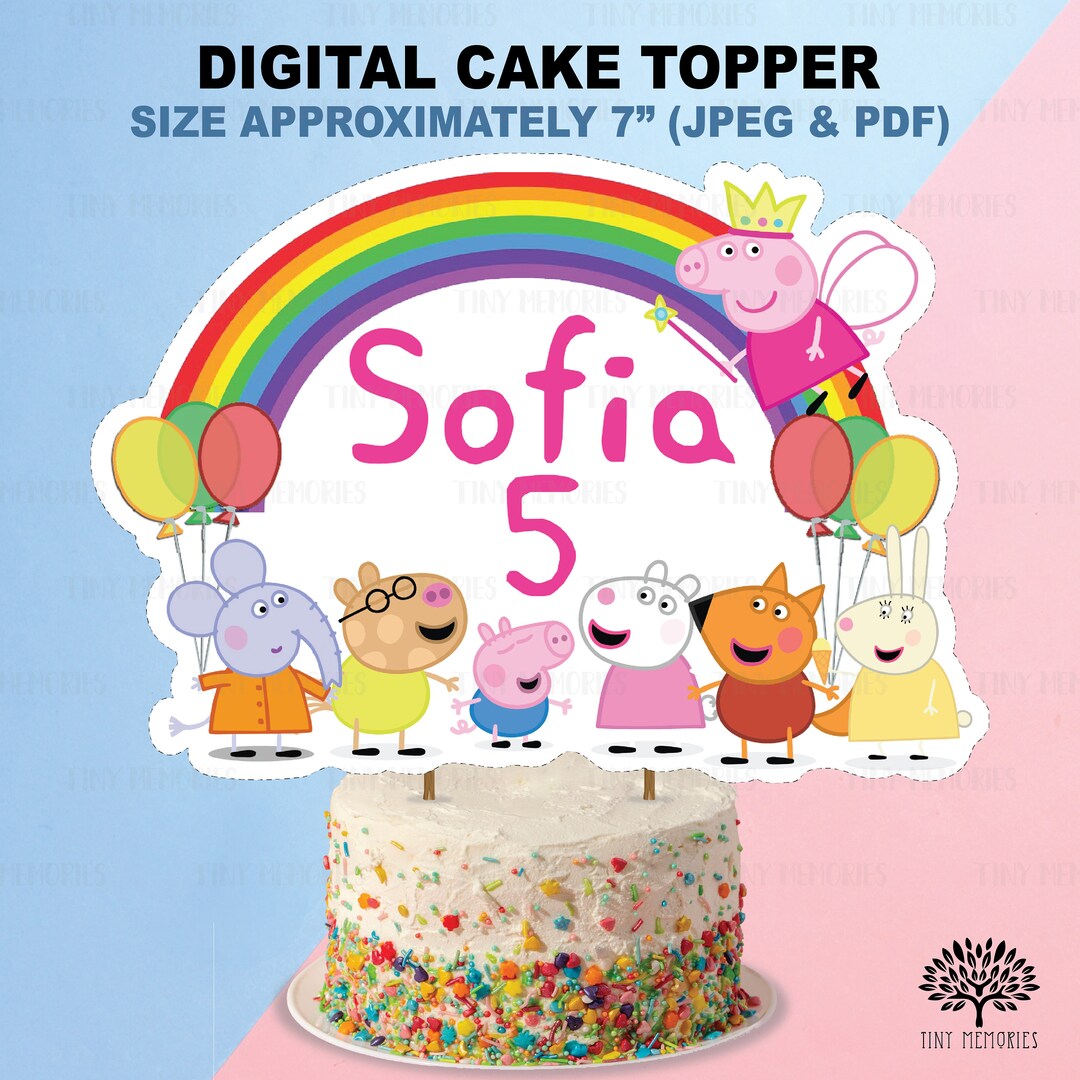 Instant Download Digital Pig Cake Topper, Pig Centerpice - Etsy