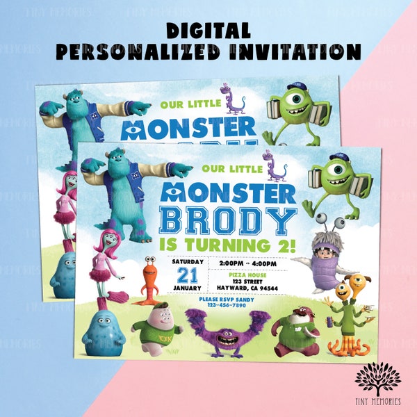 Monsters University Invitation - Etsy