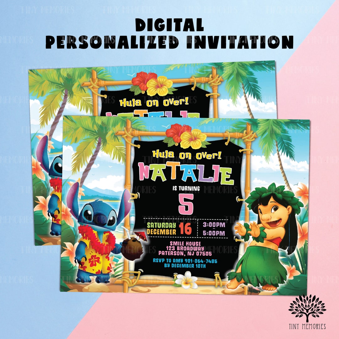 Invitación de cumpleaños personalizada digital. Digital la invitación ...