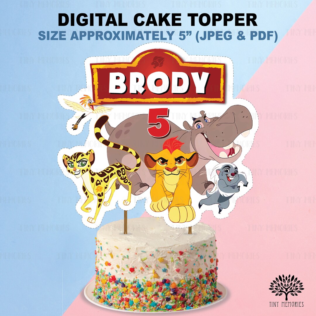 Instant Download Digital Lion Guard Cake Topper, Lion King Centerpice ...