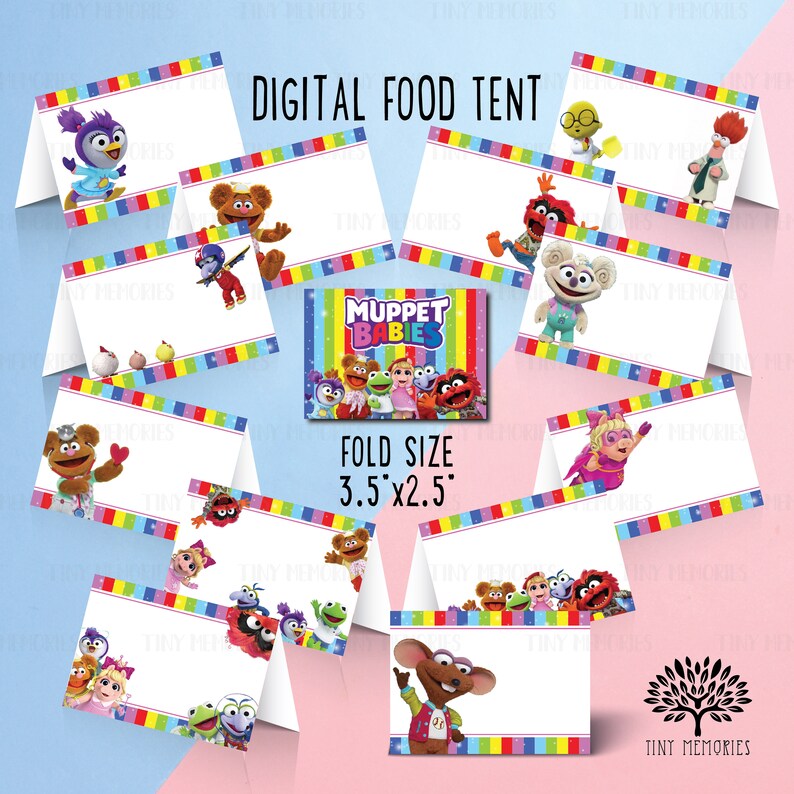 Instant Download Digital Muppet Barbies Food Tent, Favor Tags Goodie ...