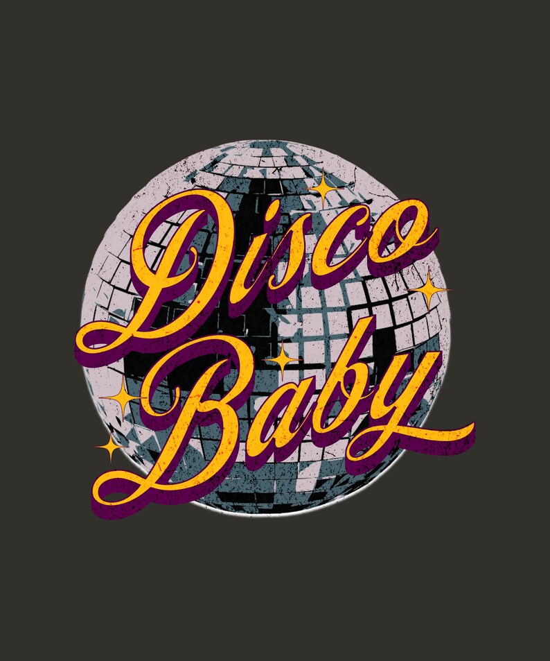 Disco Baby Retro Dancing Queen Vintage Roller Blade Disco Ball 80s ...