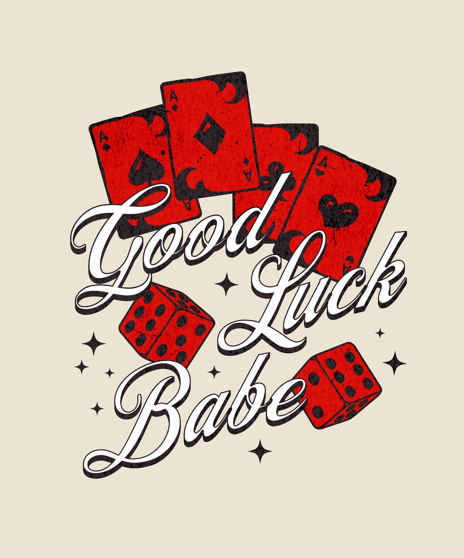 Good Luck Babe Lucky Girl Las Vegas Feeling Lucky Lady Luck Cherry ...