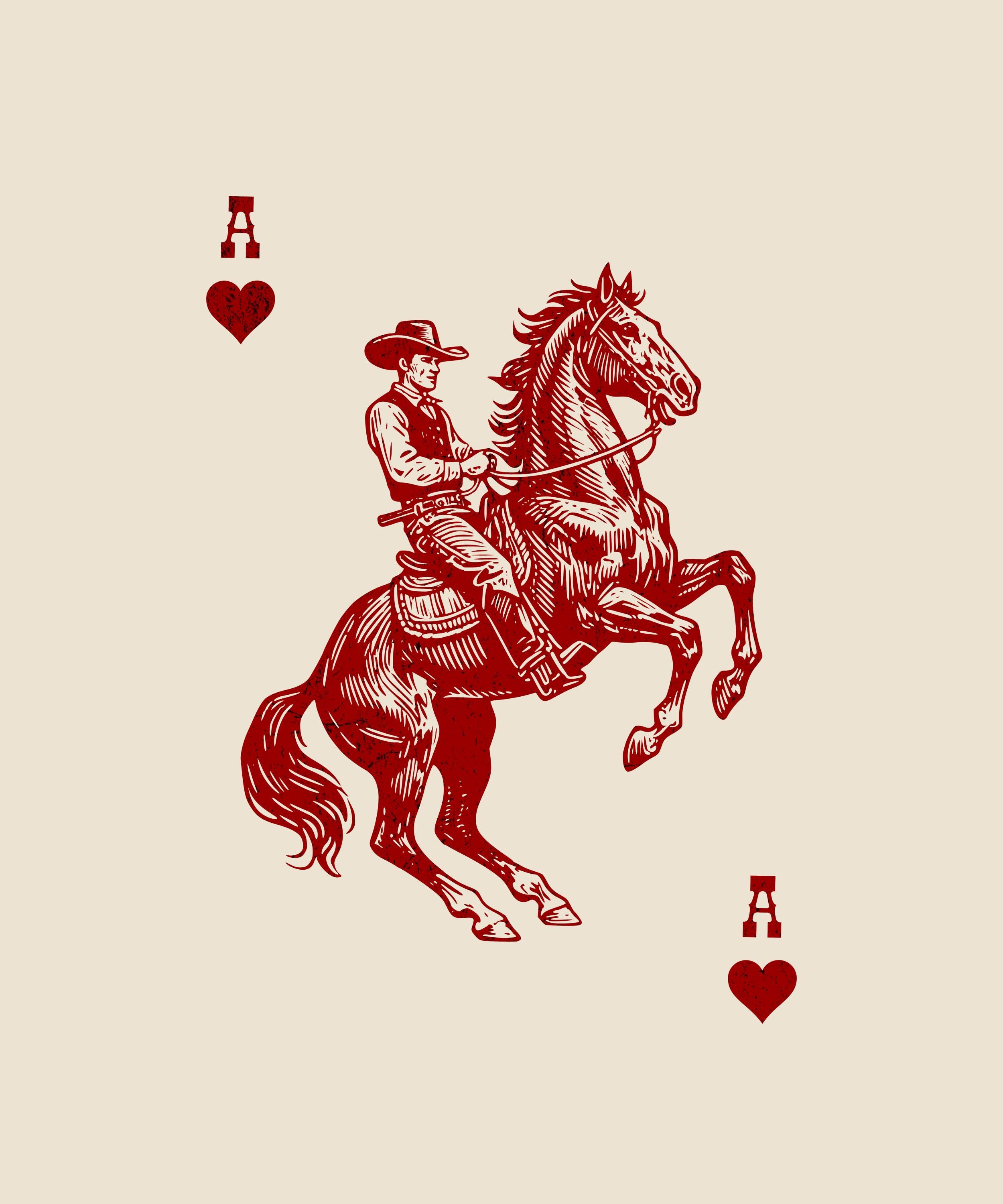 Cowboy Ace Western Tshirt Design PNG for POD - Etsy