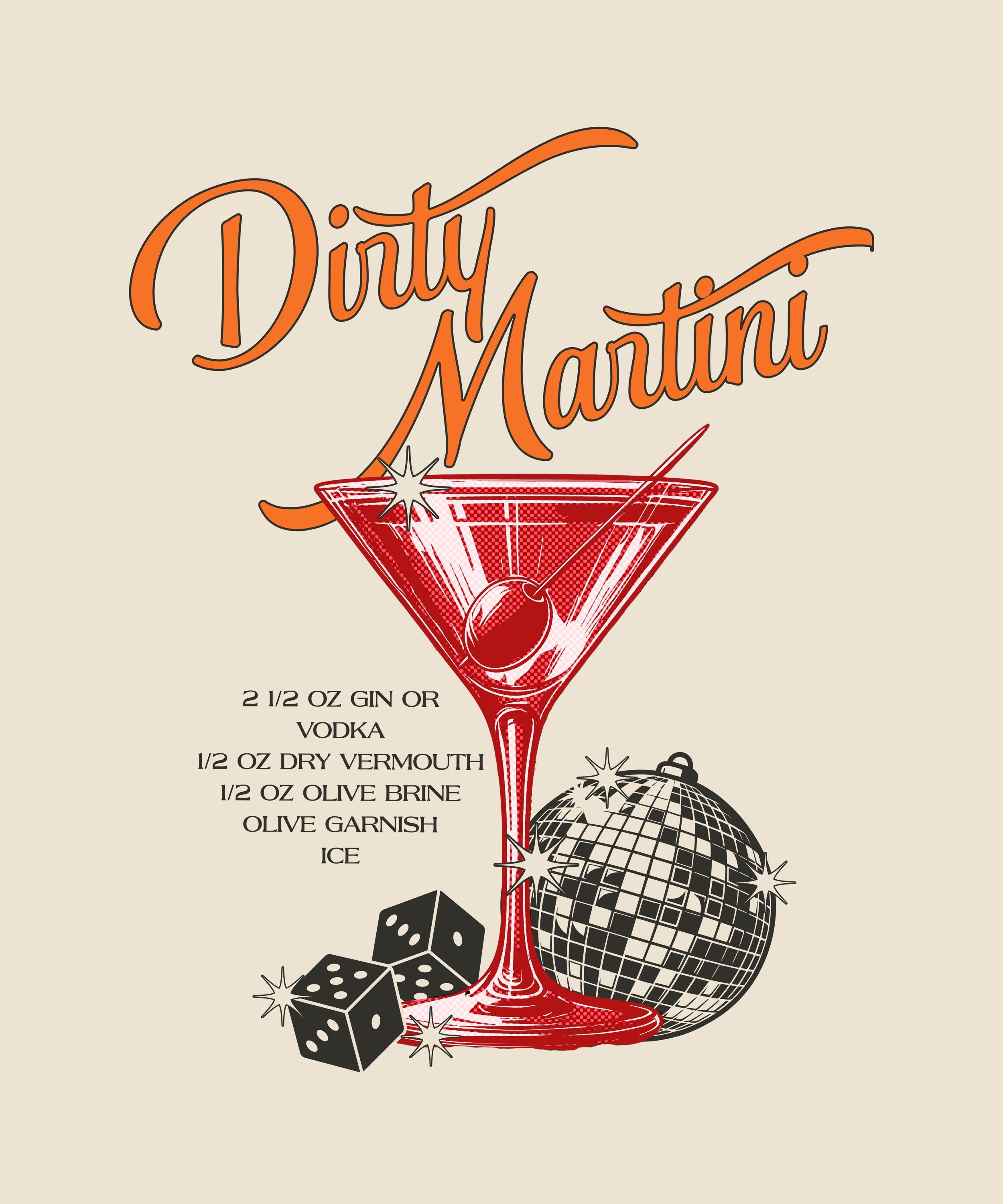 Dirty Martini Cocktail Recipe Shirt Happy Hour Shirt Moms Who Brunch ...