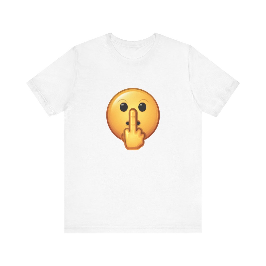 Middle Finger FU Shh Silent Protest Emoji Tee (small Graphic) - Etsy