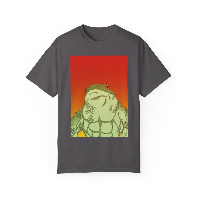 Funny Strong Frog With Full Muscle Body Gym Meme Unisex Garment-dyed T ...