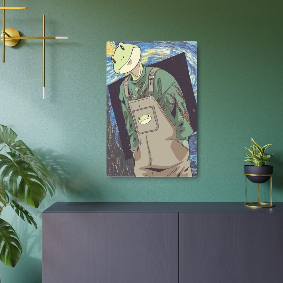 Van Gogh Frog Aesthetic, Furry Metal Art Sign - Etsy