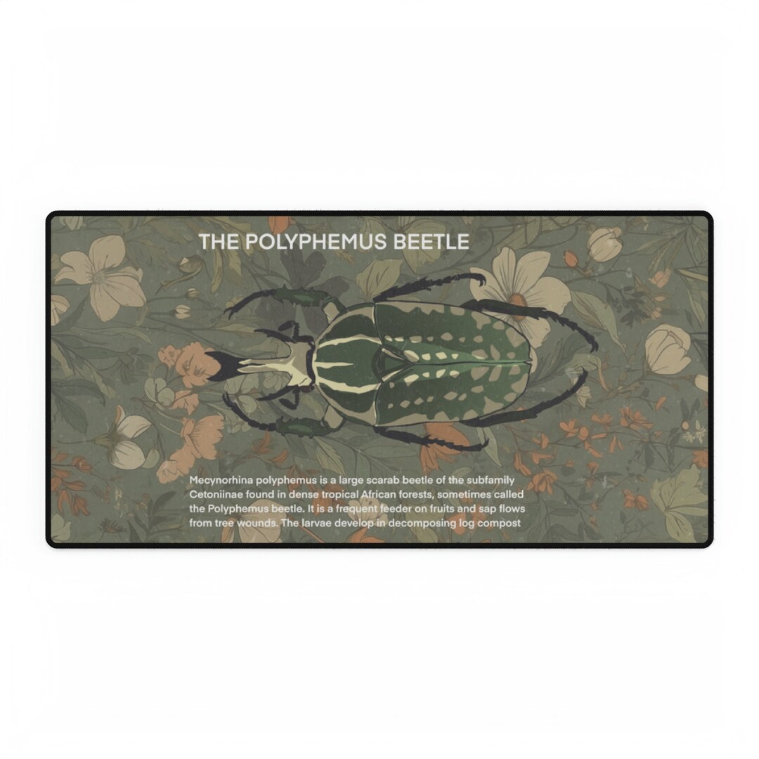 The Polyphemus Beetle, Insect Desk Mats - Etsy